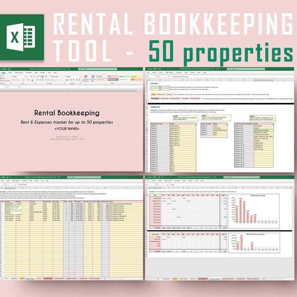 Rental Property Management Excel Template - Etsy