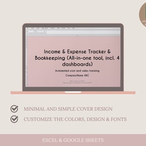 All-in-one Bookkeeping Template Excel Template Income and Expense ...