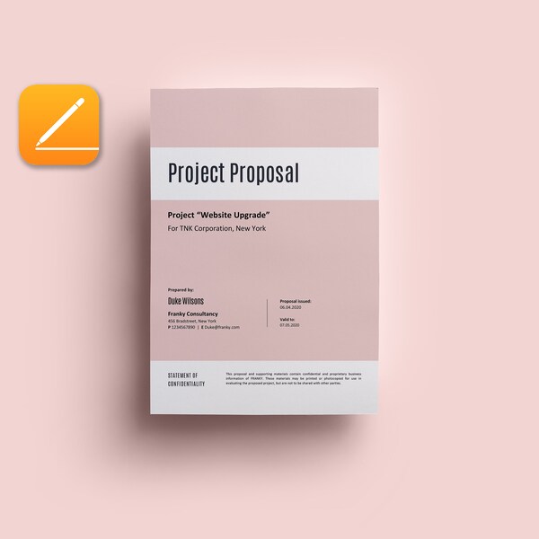 Construction Project Proposal Template - Etsy
