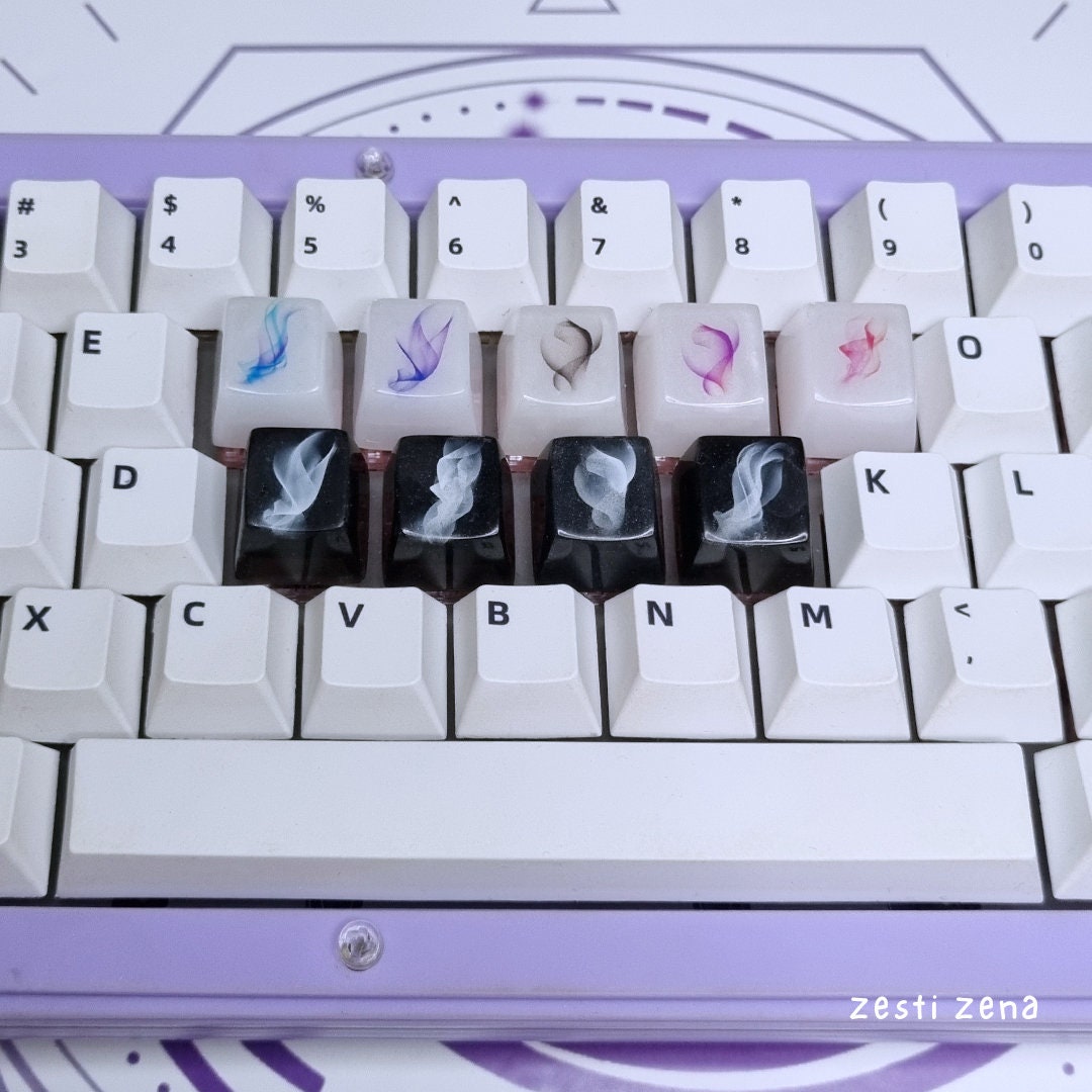 Smokey Vapor Handmade Artisan Keycap, MX Switch Keycap, OEM Profile ...