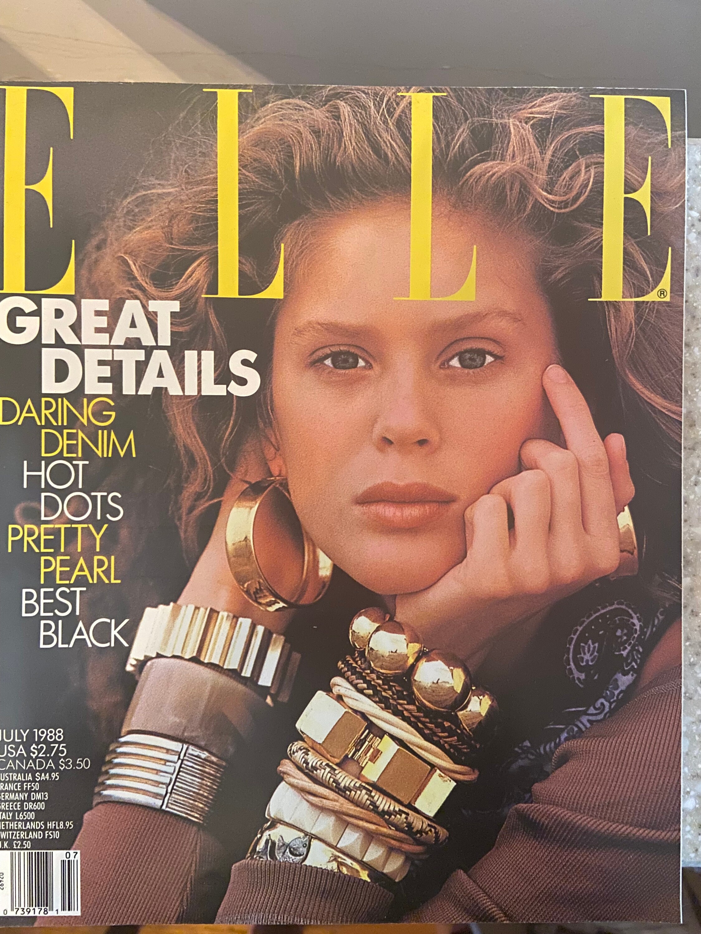 Elle Magazine July 1988 Rachel Hunter Mathilda May jackson Pollock - Etsy