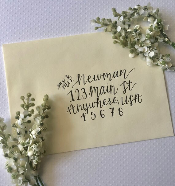 Hand Lettered Envelopes Calligraphy Envelope Custom | Etsy