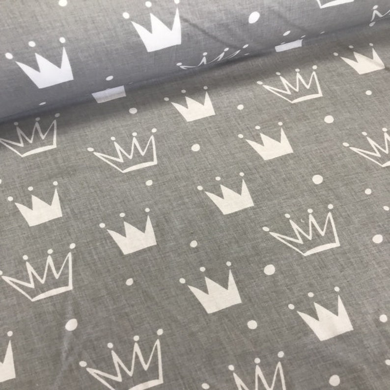 100% Cotton Crowns Fabric by the Yard Nursery Princess | Etsy