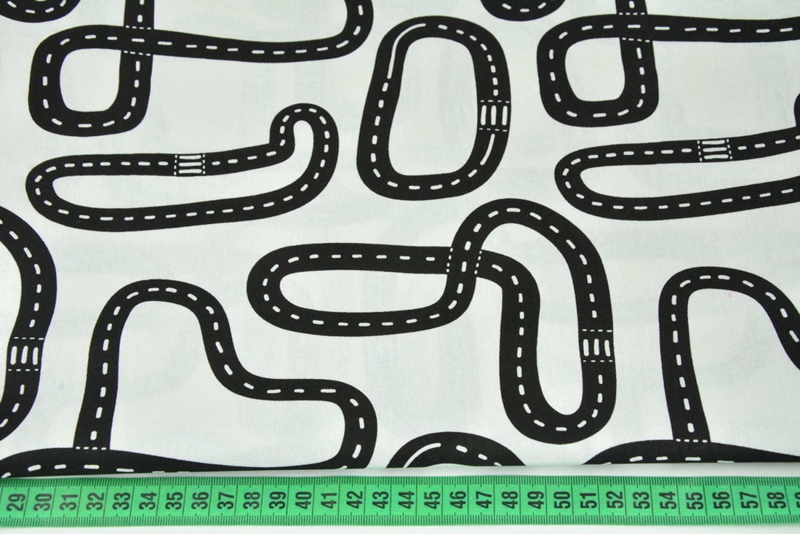 Race track fabric by the yard Cotton fabric Kids fabric | Etsy