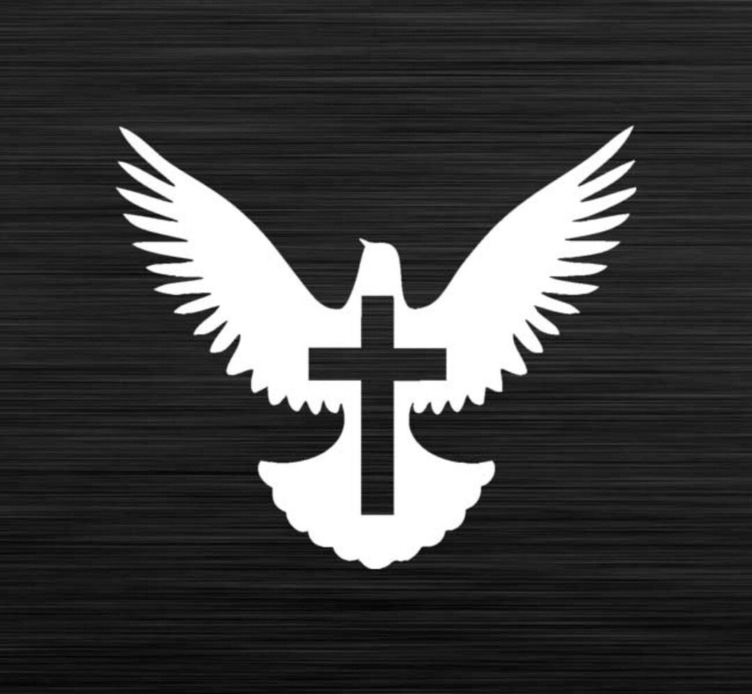 Christian Dove Jesus Cross Peace Symbol Car Bumper Laptop Décor Vinyl ...