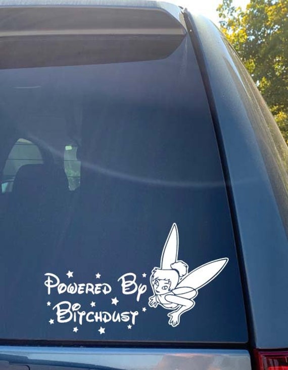 Vinyl Decal Powered By Bitchdust Tinkerbell inspired Powered by Pixie ...