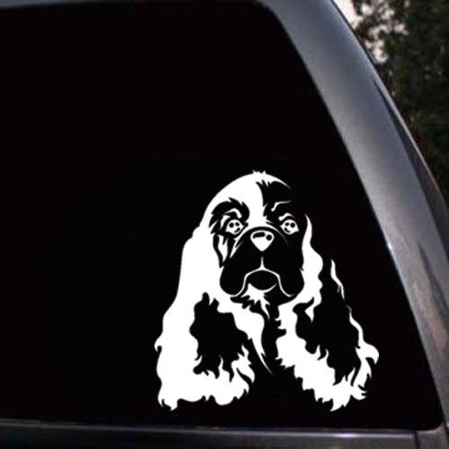 American English Cocker Spaniel Silhouette Vinyl Sticker Car - Etsy