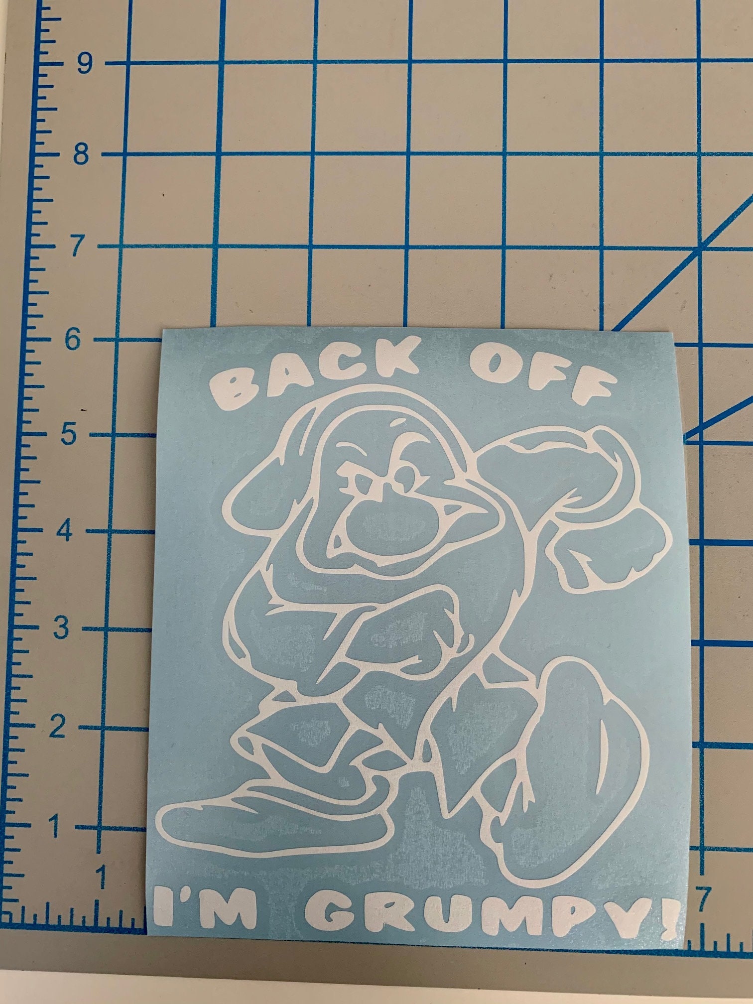 Grumpy Back Off! Car Window Bumper Tablet Laptop Vinyl Decal Sticker - Etsy