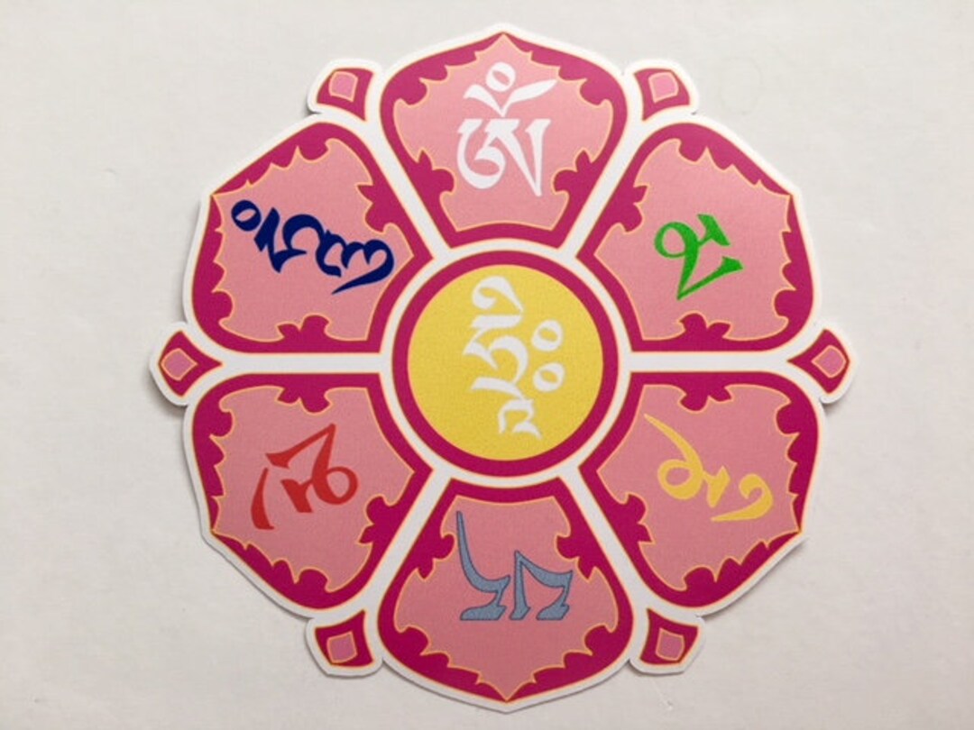 Om Mani Padme Hum Symbol Buddhist Mantra Wall Car iPad Laptop Vinyl ...