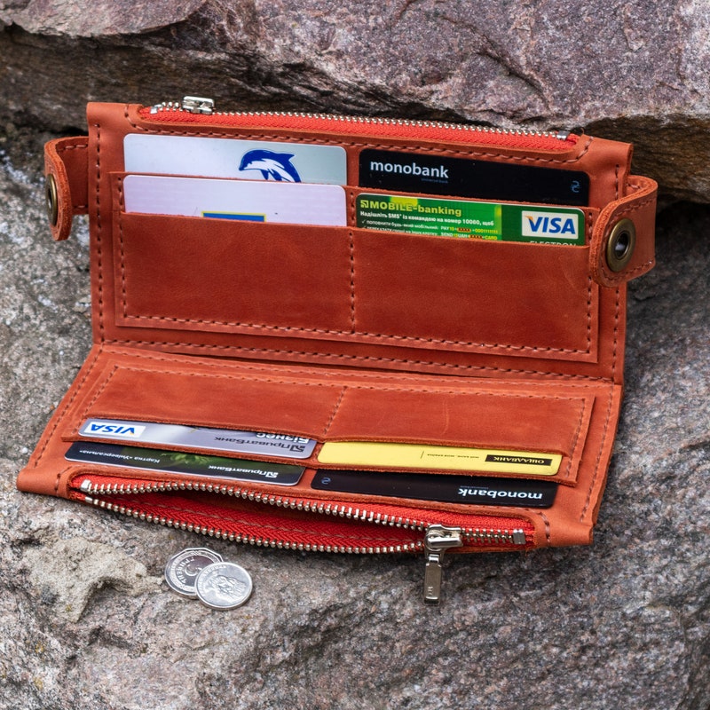 Double Zipper Wallet - Etsy