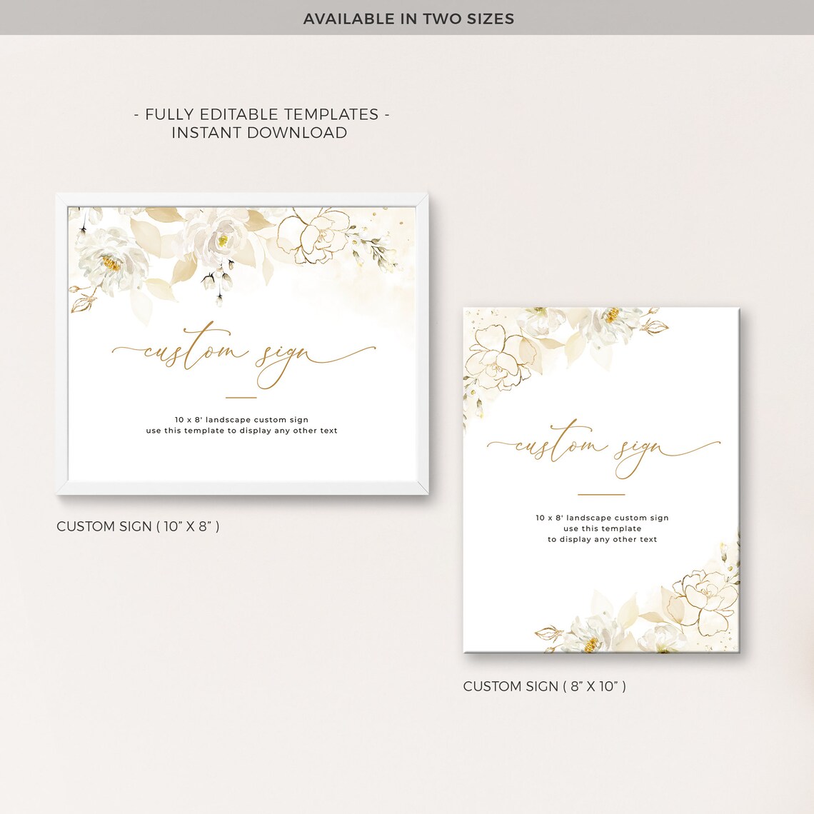 Dora Floral Wedding Signage Printable Printable Sign - Etsy