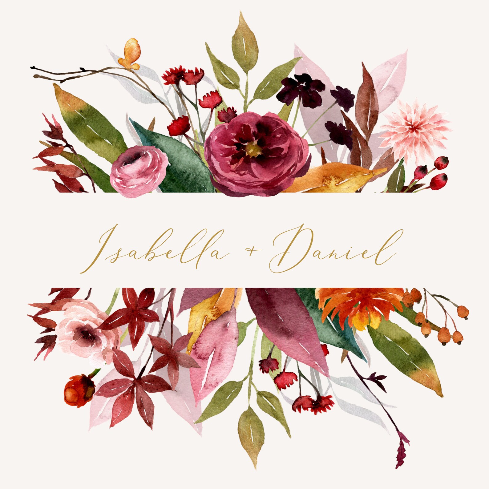 Ambra | Fall Wedding Logo Design, Custom Logo Design, Autumn Wedding ...