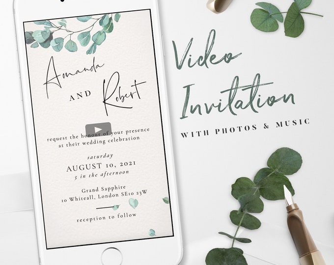 electronic wedding invitations & animate by CreativethingStudio