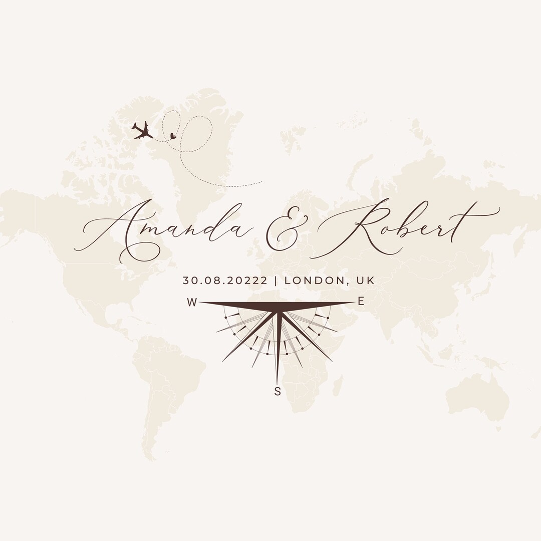 Sofia | Destination Wedding Custom Logo Design, Premade Logo, Travel ...
