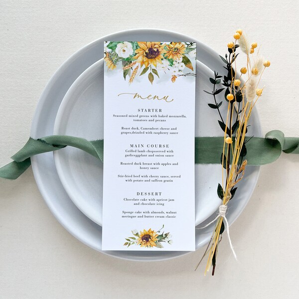 Rustic Menu Cards - Etsy