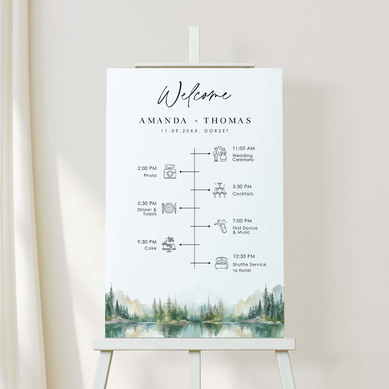 Wedding Timeline Sign - Etsy