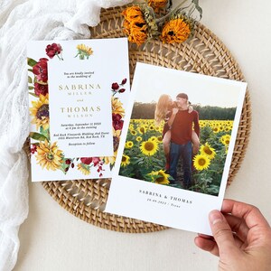RUBY Floral Wedding Invitation Template Download, Summer Wedding ...