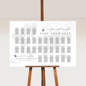 Our Favourite People Seating Chart, Travel Wedding Seating Plan ...