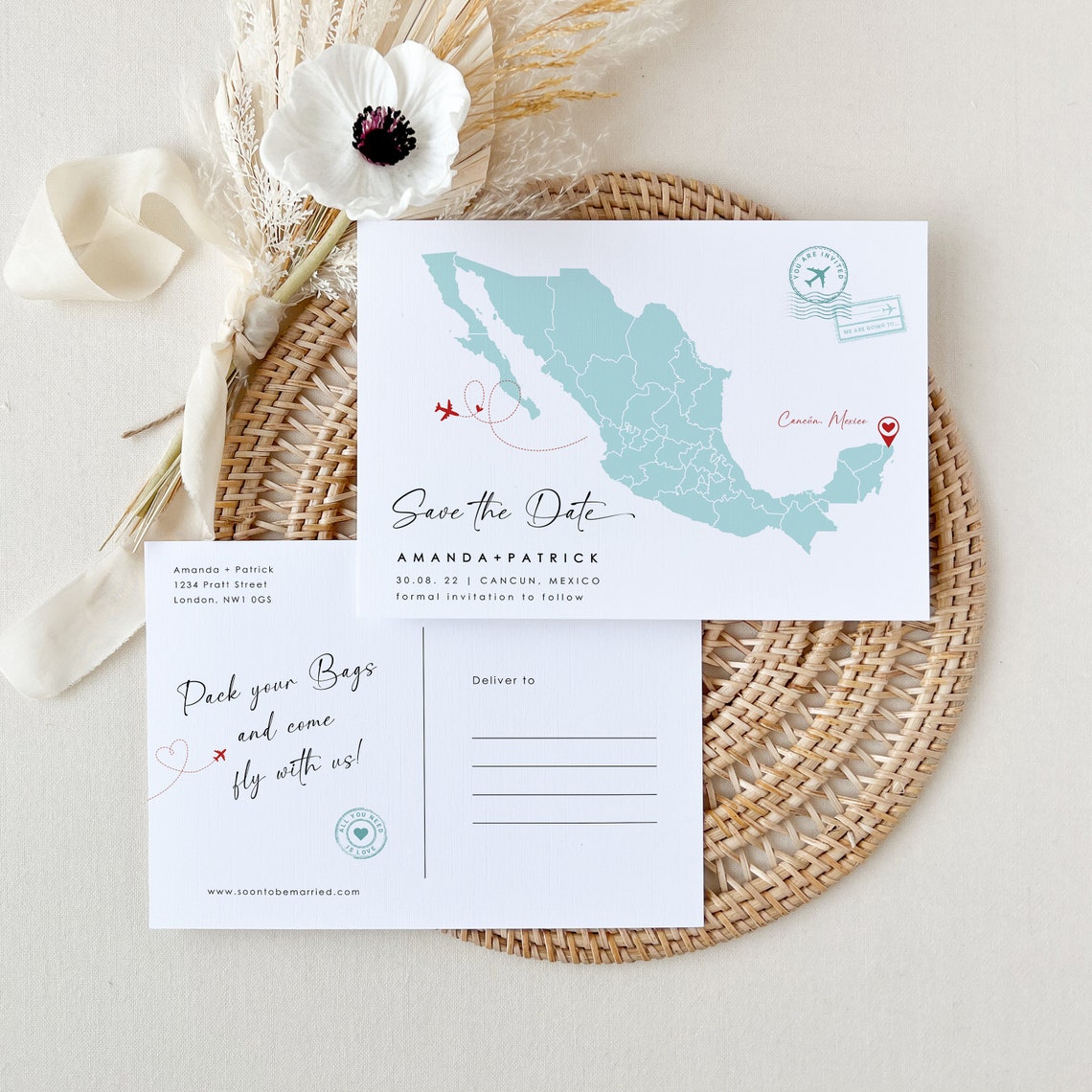 Mexico Save the Date Destination Wedding Save the Date - Etsy