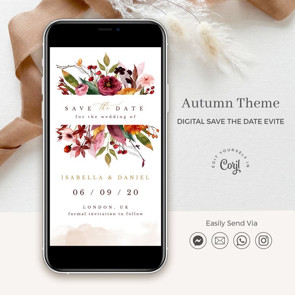 Autumn Save the Date - Etsy