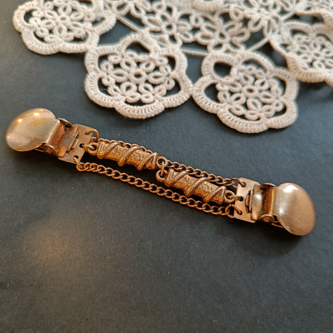 Vintage Gold Tone Sweater Clip, Cardigan Clip, Sweater Clip, Gold ...