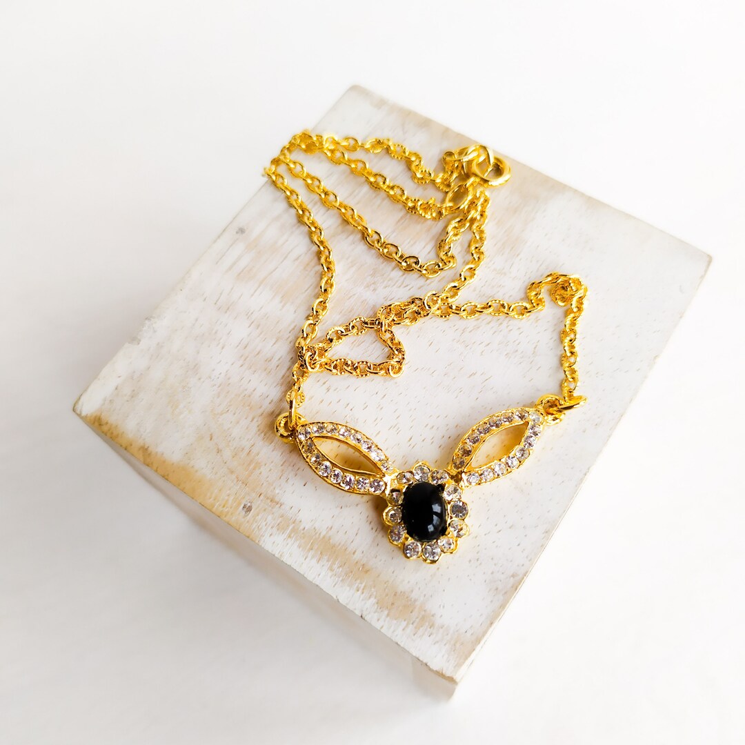 Vintage Regency Necklace. Art Deco Necklace. Gold Choker 18 Inches. - Etsy