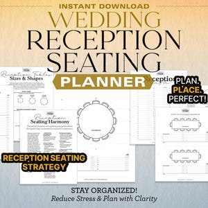 Wedding Reception Seating Chart Tracker Printable | Guest List ...