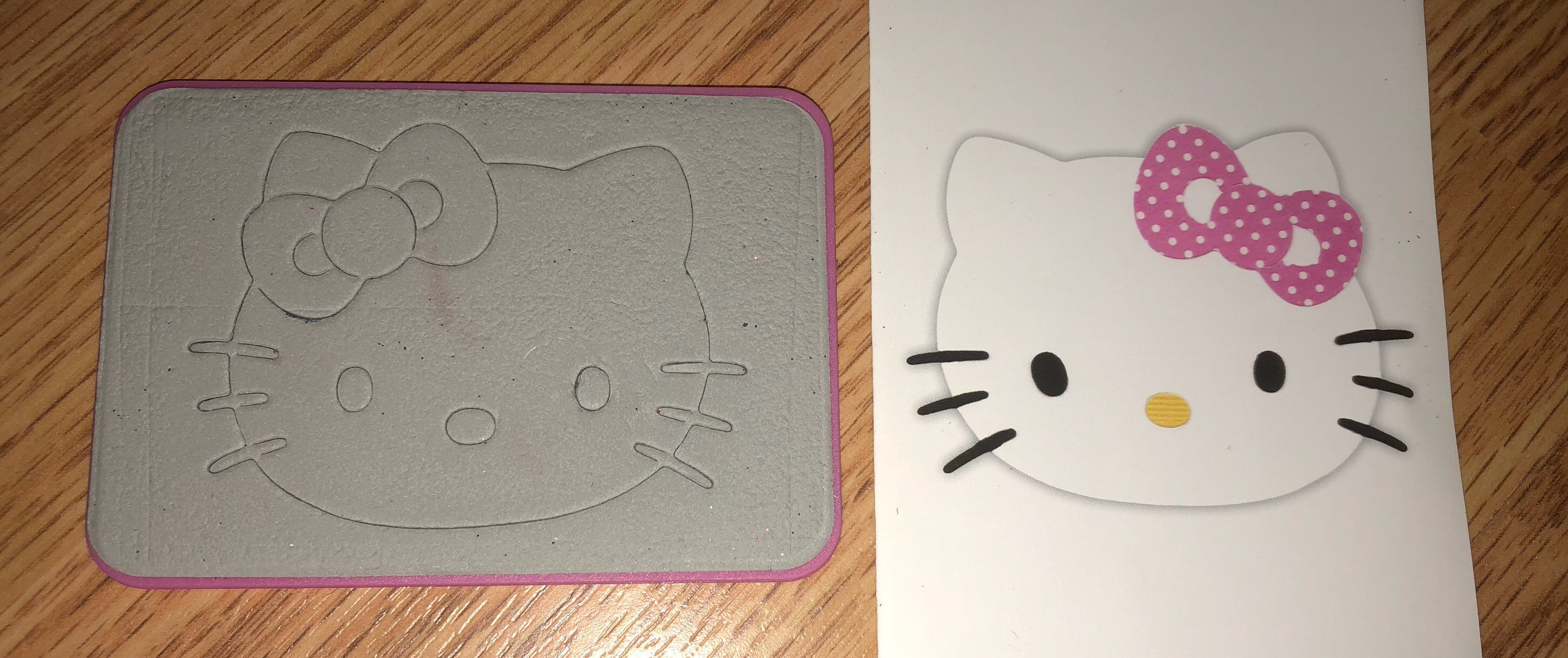 Hello kitty dies Sizzix Hello Kitty face w / bow Rare Cut | Etsy