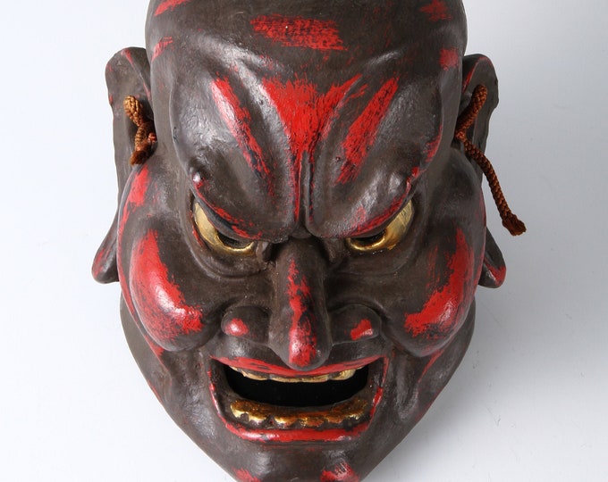 Antique Japanese Paper Clay NOH MASK Nio Guardians Rare Product - Etsy 日本