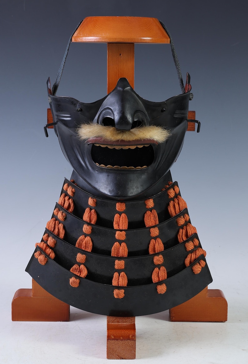 Vintage Japanese Samurai Menpo Mask - Wearable Showa Era - Etsy