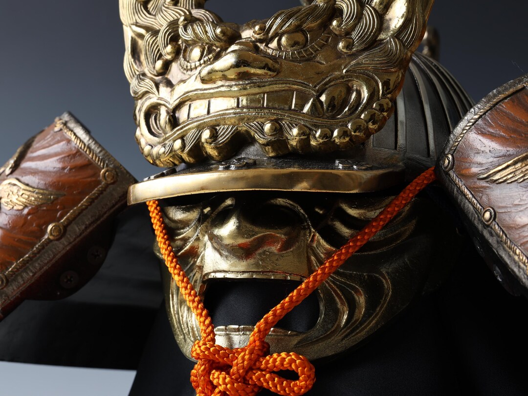 Japanese Samurai Helmet -dragon and Hawk Deco Kabuto With a Mask- - Etsy