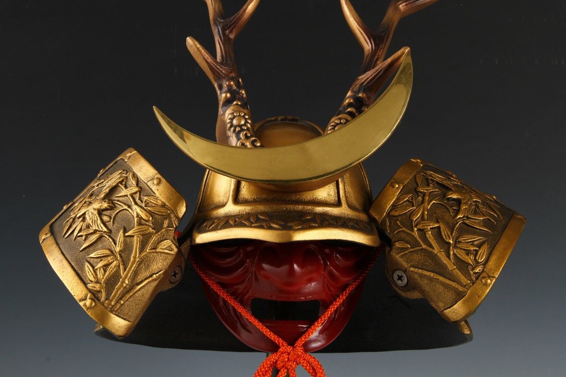 Japanese Samurai Helmet Middle Size shikanosuke Kabuto With a | Etsy