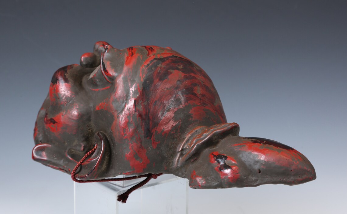 Old Vintage Japanese Paper Clay NOH MASK nio Guardians Rare | Etsy