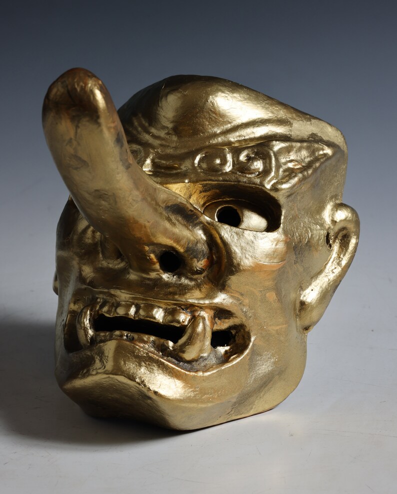 Old Vintage Japanese Paper Clay NOH MASK tengu Braggart - Etsy