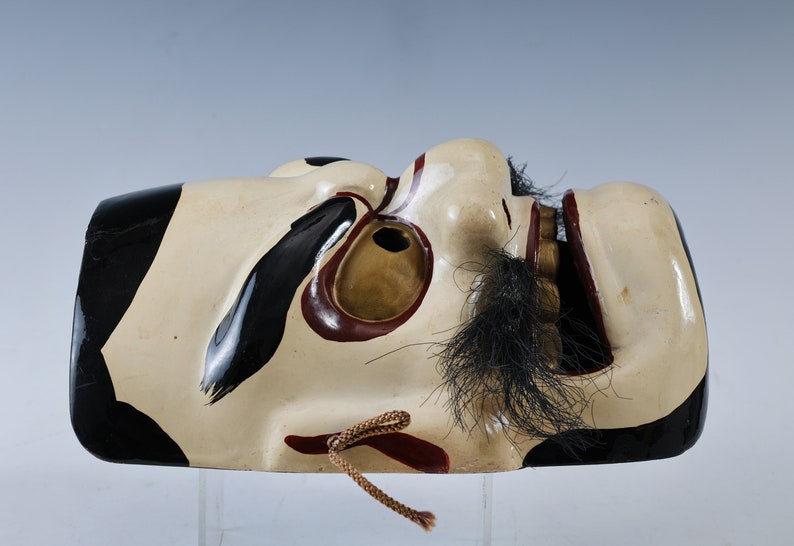 Old Vintage Ceramic Noh Kagura Mask Plaque susanoo Showa - Etsy