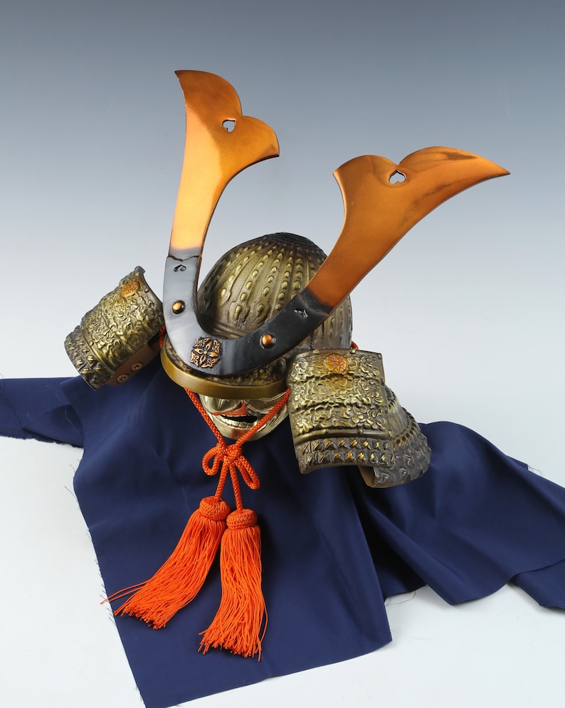 Samurai Helmet -minamoto Zuisho Kabuto With a Mask- Tsushima Signed - Etsy