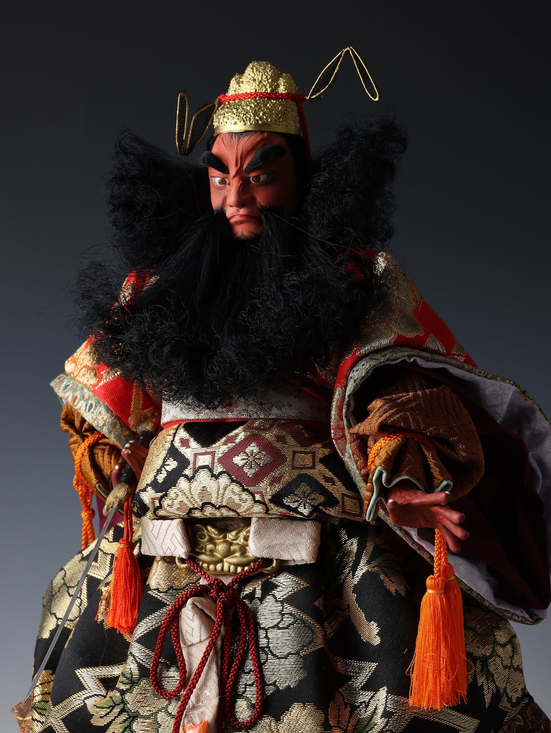 Japanese Vintage Doll Vanquisher of Ghosts and Evil Beings shoki 鐘馗 ...