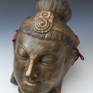 Old Vintage Large Size Paper Clay Buddhism Mask -buddha- Early Showa ...