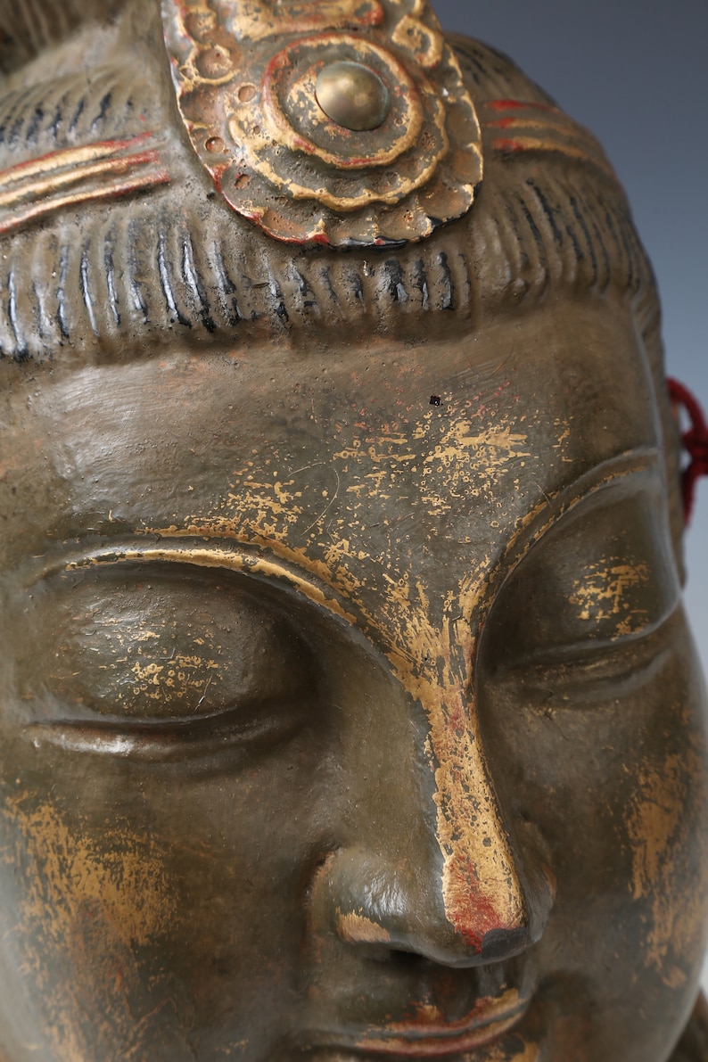 Old Vintage Large Size Paper Clay Buddhism Mask buddha Early - Etsy