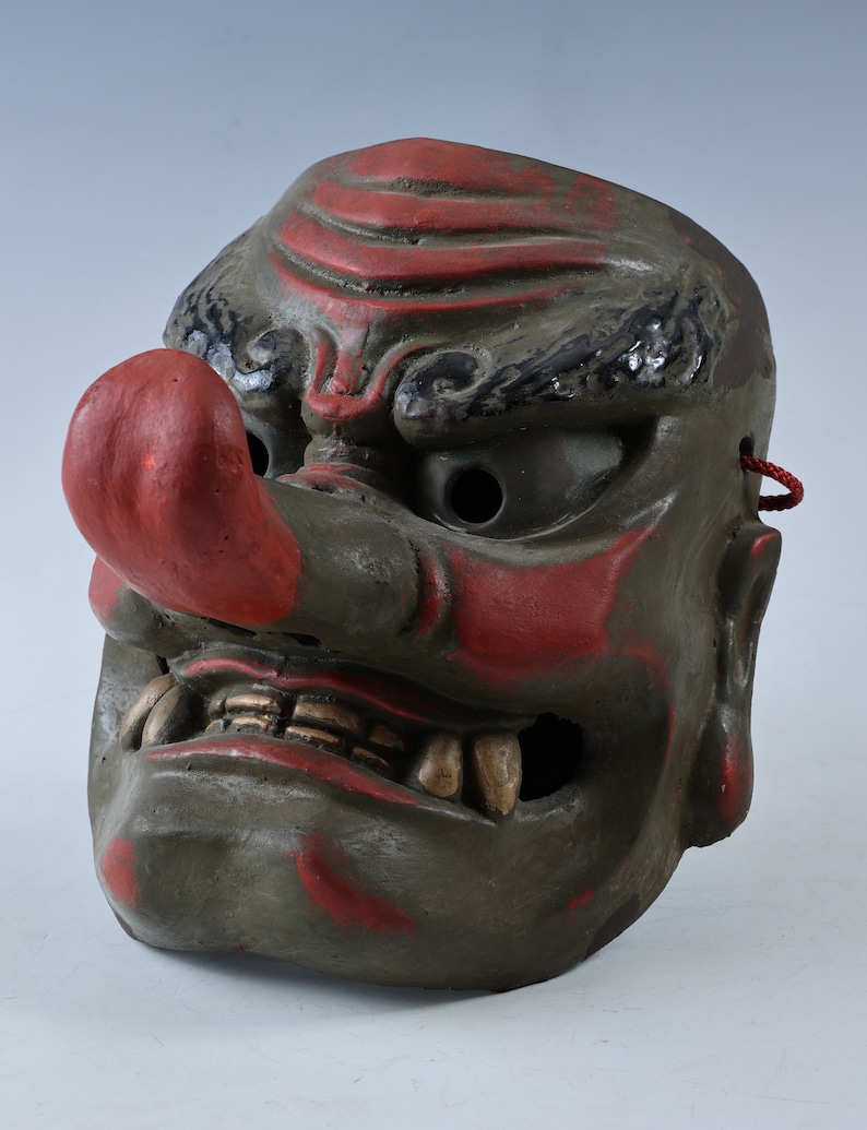 Old Vintage Japanese Paper Clay NOH MASK tengu Braggart Rare - Etsy