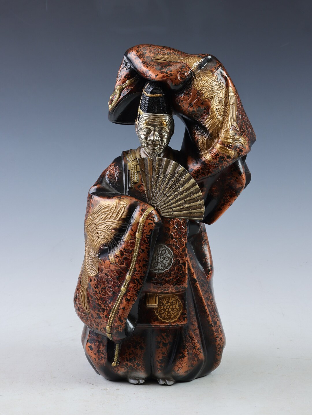 Japanese Vintage Noh Dancer Metal Figure okina 翁 Tsushima - Etsy