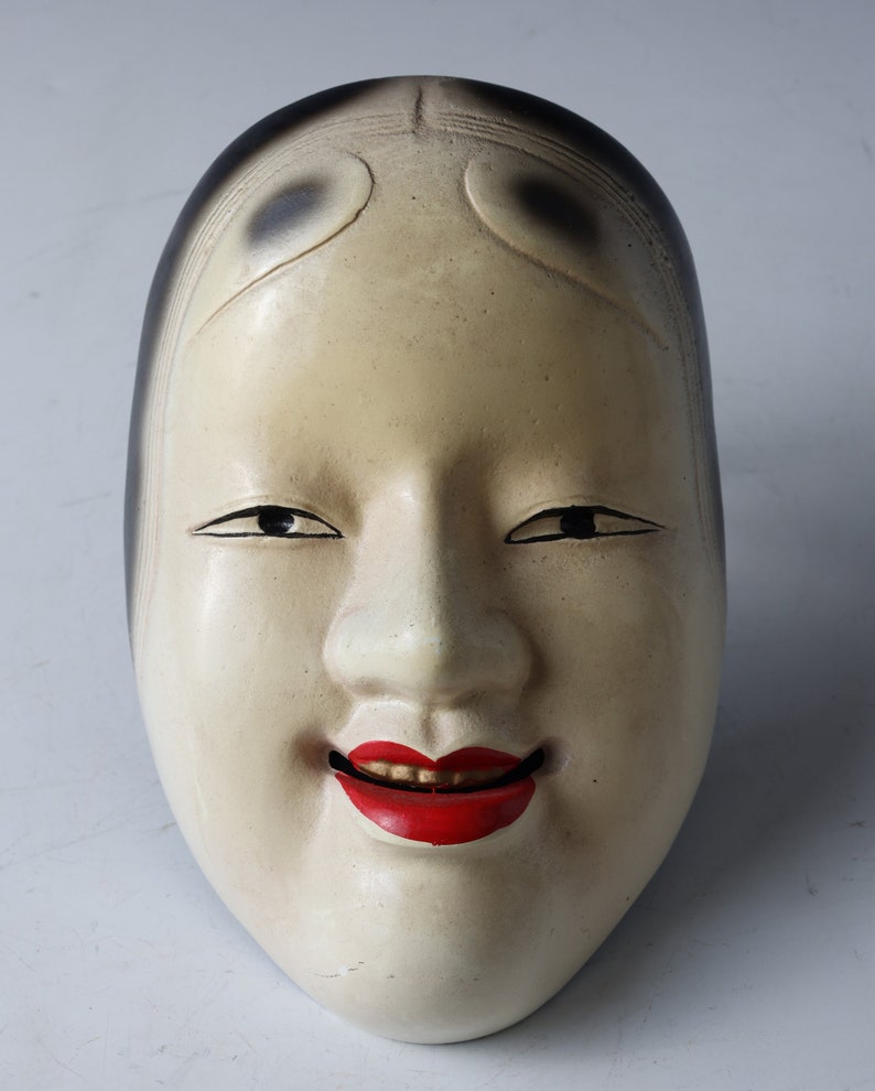 Kyoto Vintage Colored Iron NOH MASK young Lady 小面 Ko-omote - Etsy