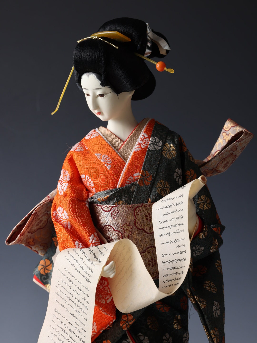 Vintage Classic Style Japanese Traditional Kanji Scroll Geisha - Etsy