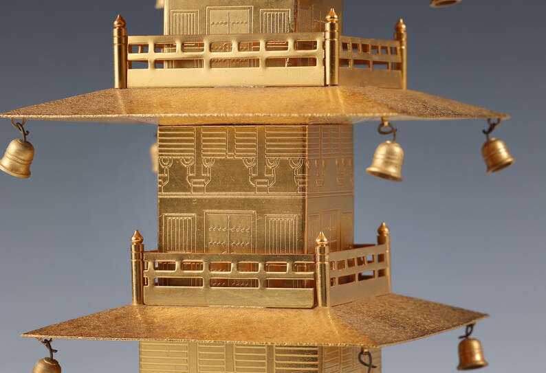Vintage Brass Figure Five Storied Pagoda -horyuji Temple- Japan World ...
