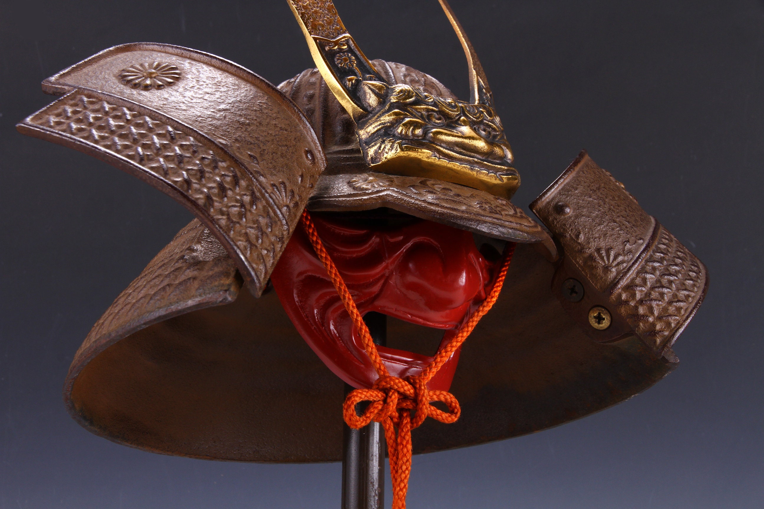 Vintage Japanese Samurai Helmet ogre Middle Size With a Mask - Etsy