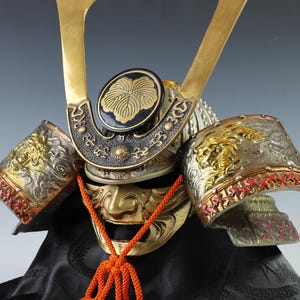 Vintage Japanese Samurai Helmet -dragon Kabuto- Genji Load Yoshiie - Etsy