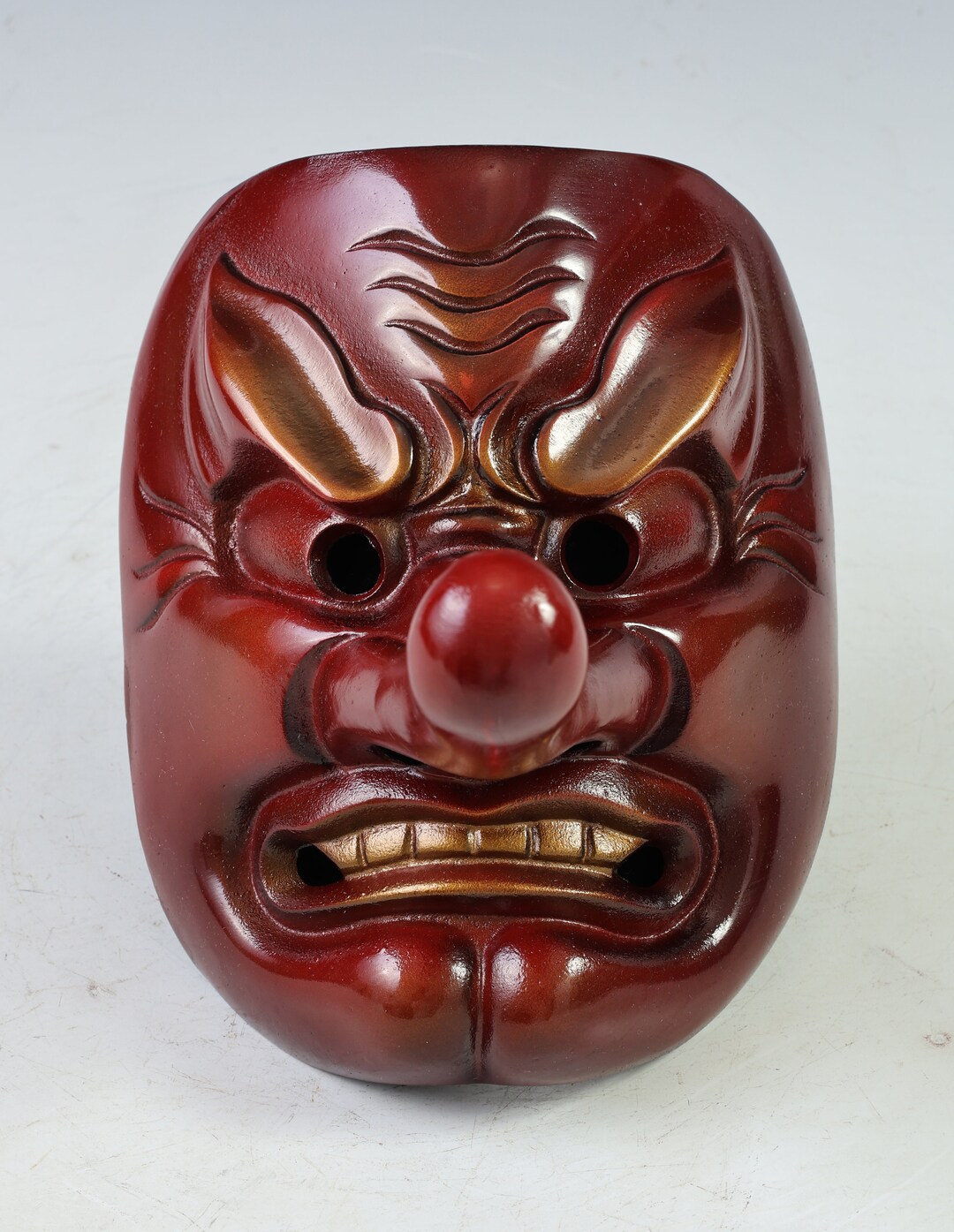 Beautiful Vintage Japanese Iron Buddhism Mask -tengu- Buddhism Mask ...