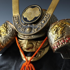 Vintage Japanese Samurai Helmet -dragon Kabuto- Genji Load Yoshiie - Etsy