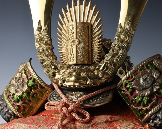 Old Vintage Japanese Samurai Helmet -buddhism Kabuto- With a Cushion ...