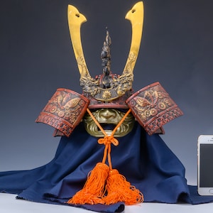 Japanese Stunning Samurai Red Helmet -butterfly and Dragon Kabuto- Saki ...